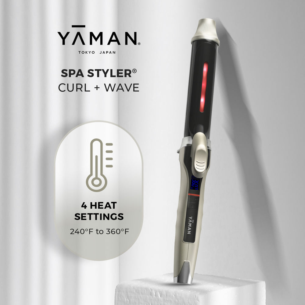 YA-MAN SPA STYLER® Curl + Wave 1.25" – With Red Light + Infrared Technology