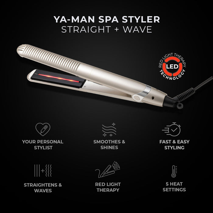 YA-MAN SPA STYLER® Straight + Wave – with Red Light + Infrared Technology
